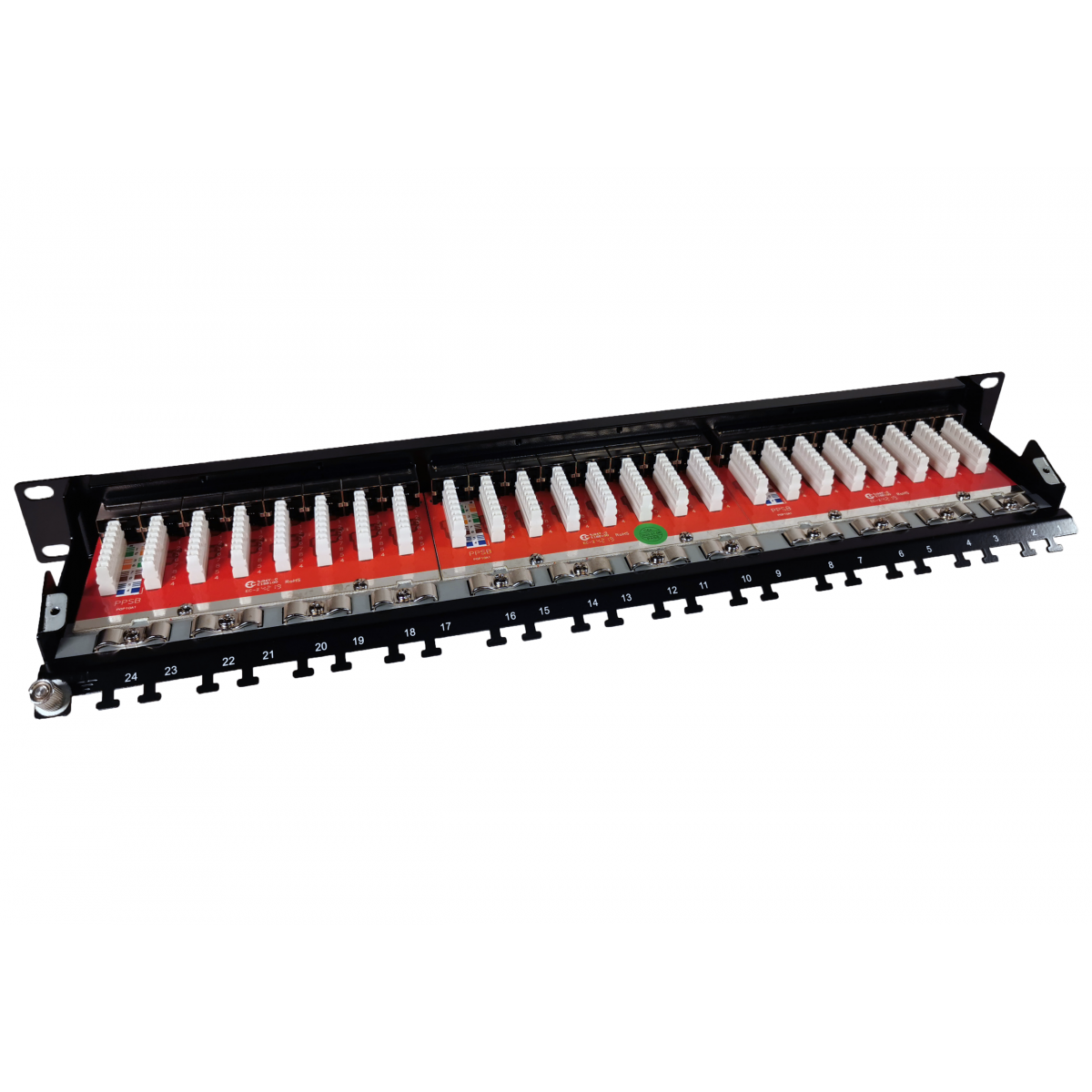 1U Cat6a 24 Port PCB Patch Panel | DCDI